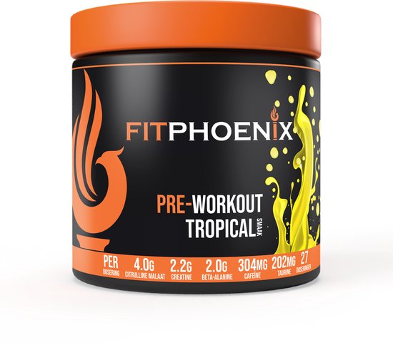 FitPhoenix® - Pre workout - Met Cafeïne - Voor Mannen en Vrouwen - 27 ...