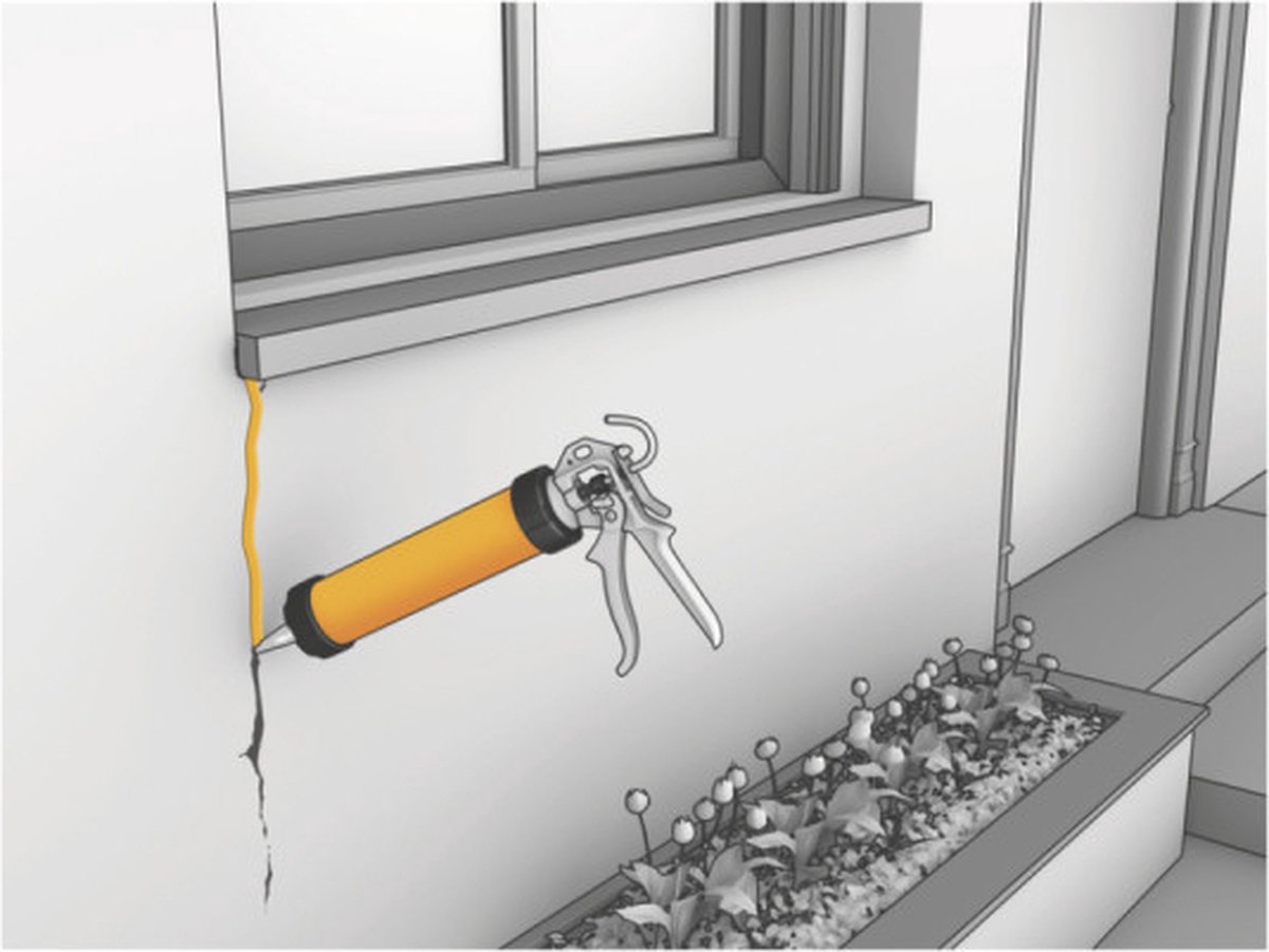 Set van 6 acrylaatkit voor gevels - SIKA SikaSeal 107 Voegen en ...