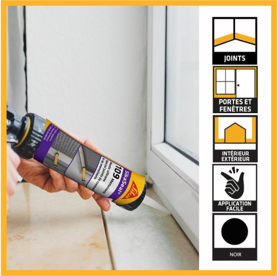Set van 3 SIKA SikaSeal 109 Silicone Dichtingsproducten - Zwart - 300ml ...