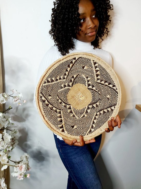 Geweven Muur Mand | 40-45cm | Afrikaanse Muur Decoratie | Natuurlijke ...