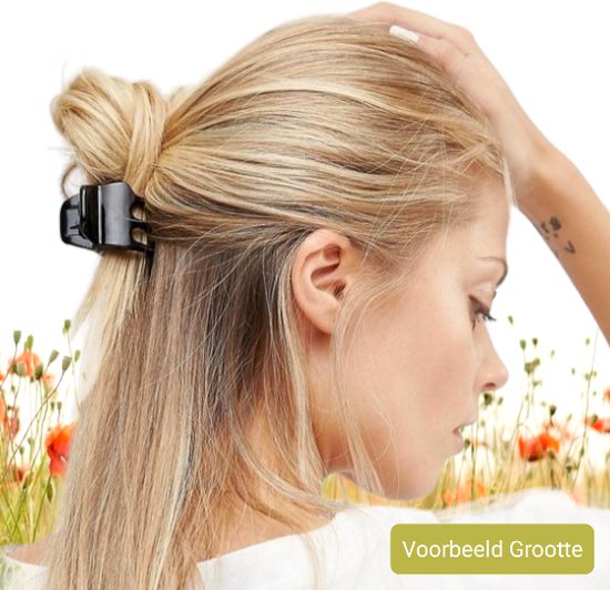 Haarklem - Bruin / Chocolade - Gematteerd - 3,5 x 4 cm - Volwassen Tieners - 1 stuks -... | bol.com