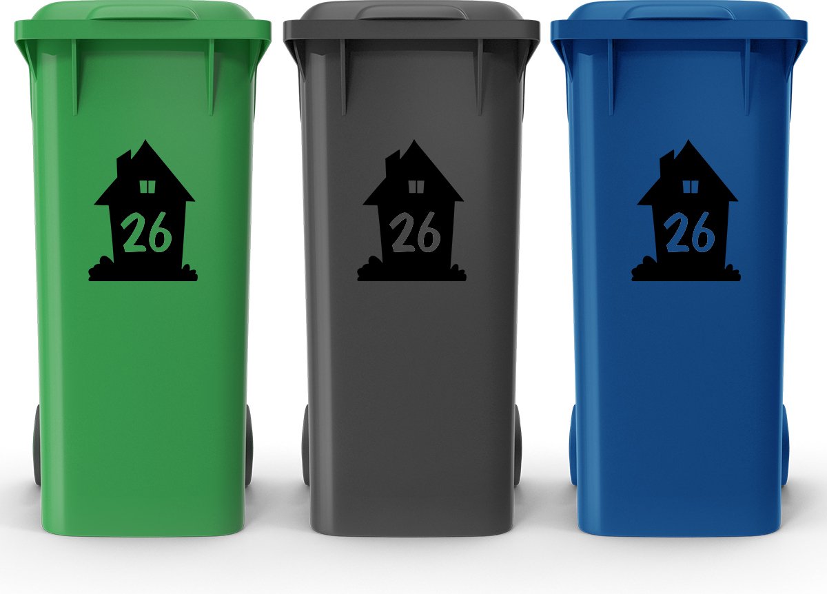 Container Stickers - Voordeelset 4 stuks - 15x20 cm - Container / Kliko ...