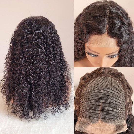 Braziliaanse pruik 22 inch - real human hair - natuurlijke donkerbruine ...