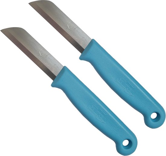 Solingen Schilmesje – RVS Glad – 16 cm met Blade Cover – Blauw – 2 ...