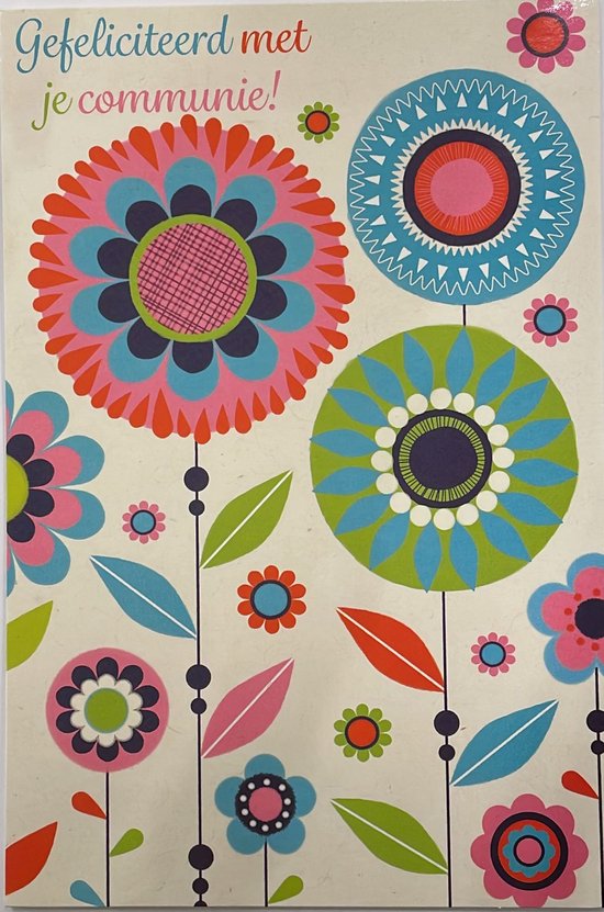 Ansichtkaart: Gefeliciteerd met je Communie 12 cm x 18 cm / katholiek ...