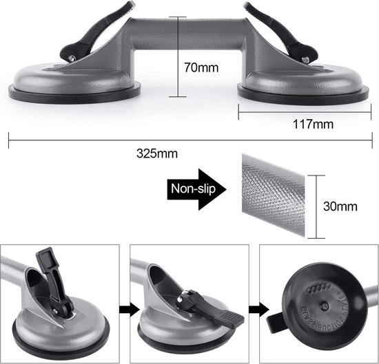 Forever Speed 2 stuks glazen zuigers zuignappen aluminium zuignap 100 ...