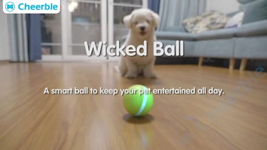 Cheerble Wicked ball W1| Geel| Zelf Rollende Bal voor honden | 3 ...