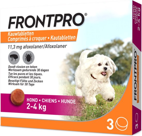 Frontpro Hond S 2-4 kg 3 tabletten | bol.com