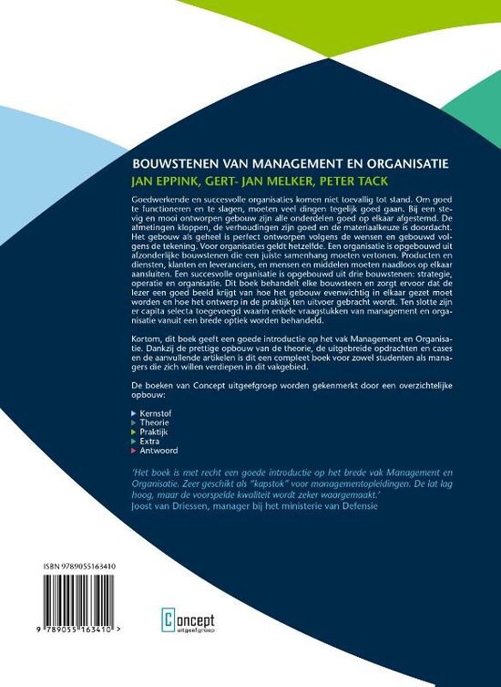 Bouwstenen van management en organisatie | 9789055163410 | Jan Eppink ...