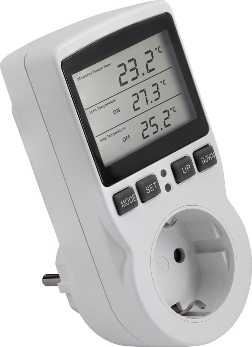 Plug-in Stopcontact Thermostaat -40°C tot 120°C - TCU-441 - Digitaal -... | bol