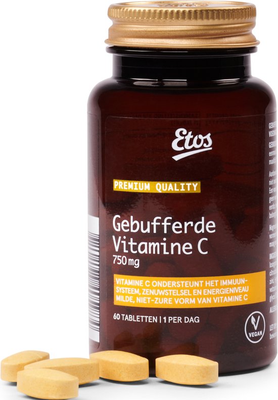 Etos Gebufferde Vitamine C - 750mg - Premium - 60 stuks | bol.com