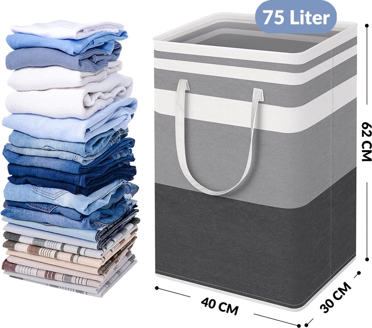 Quality Needz - Wasmand - 75 Liter - Opbergmand - Waszak ...