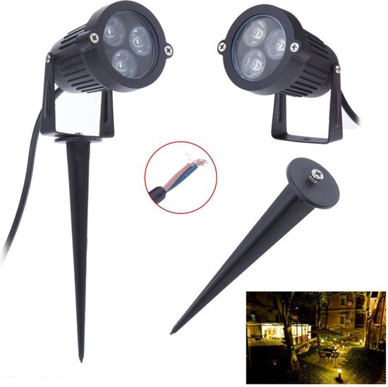 Prikspots zwart voor buiten IP65. Led buiten spot met wit licht. Zwarte ...