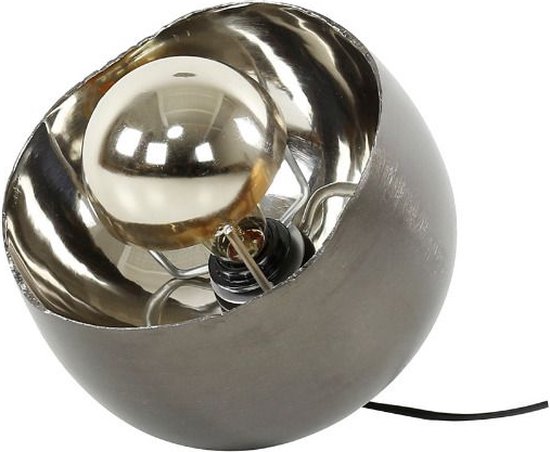 Kwik tafellamp spiegel metaal zwart M Ø28 cm | bol