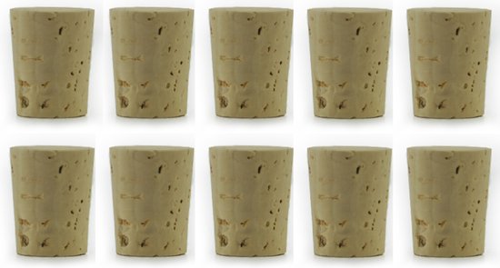 10x Wijnkurken 28x22/30mm - kurken / kurk / losse kurken / kurkstop ...