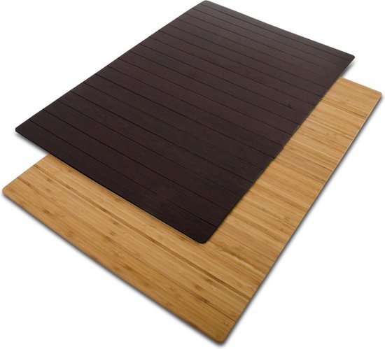 FLOORDIREKT Badmat - Emma - Bamboe - Douchemat - Donkerbruin - 60 x 90 ...