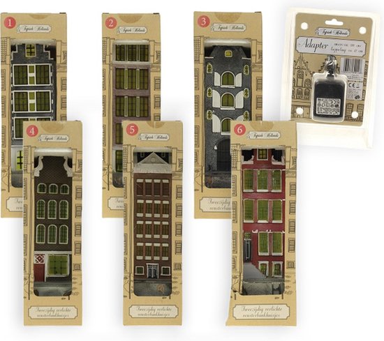 ZoeZo Design - Typisch Hollands - Tweezijdig verlicht Vensterbankhuisje - nr 2, 4 & 6... | bol