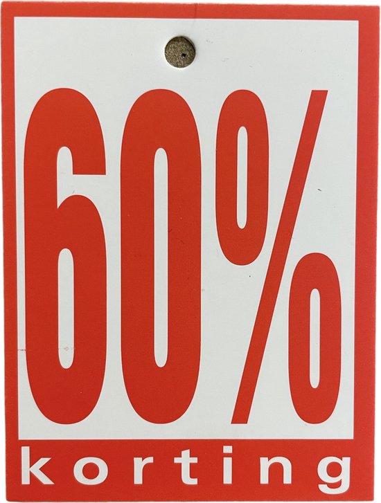 Prijskaartjes 60% korting per 100 stk. | bol