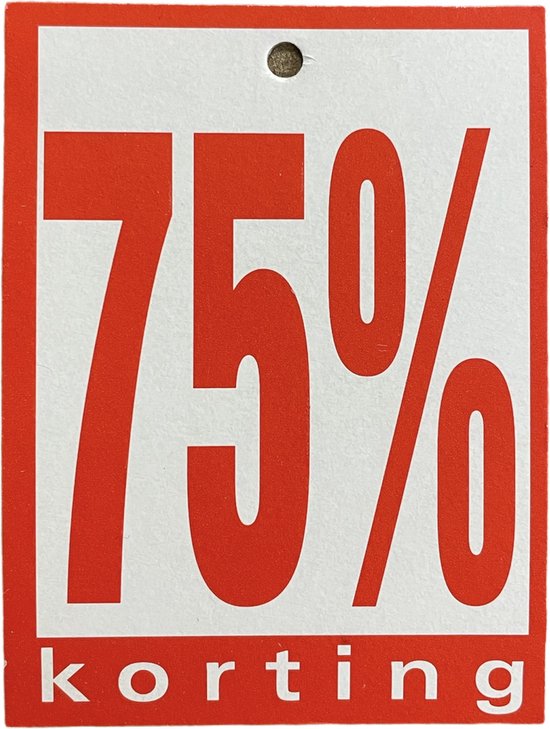 Prijskaartjes 75% korting per 100 stk. | bol