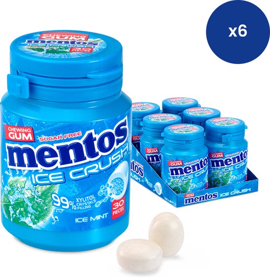 Mentos kauwgom Ice Crush - 6 potten van 30 gums | bol.com