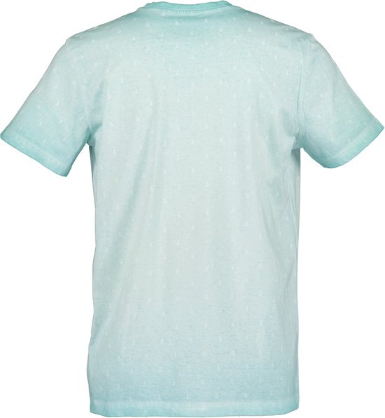 Blue Seven heren shirt - t-shirt heren KM - aqua print - 302768 - maat ...