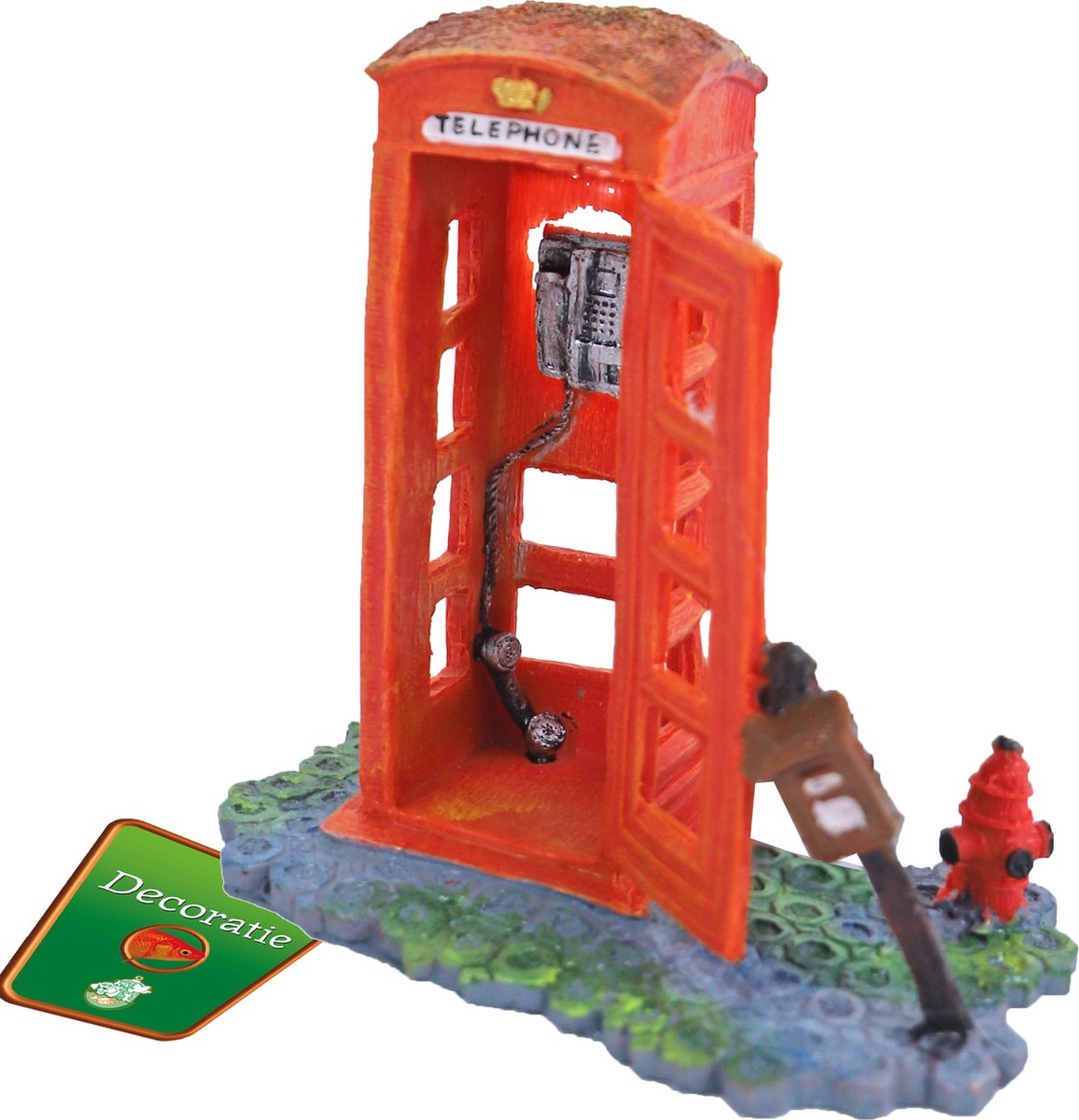 Décoration cabine téléphonique - Décoration aquarium - Rouge - 16 x 11 ...