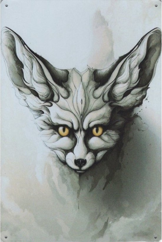 Wandbord Wilde Dieren Art - Fennek Desert Vos | bol