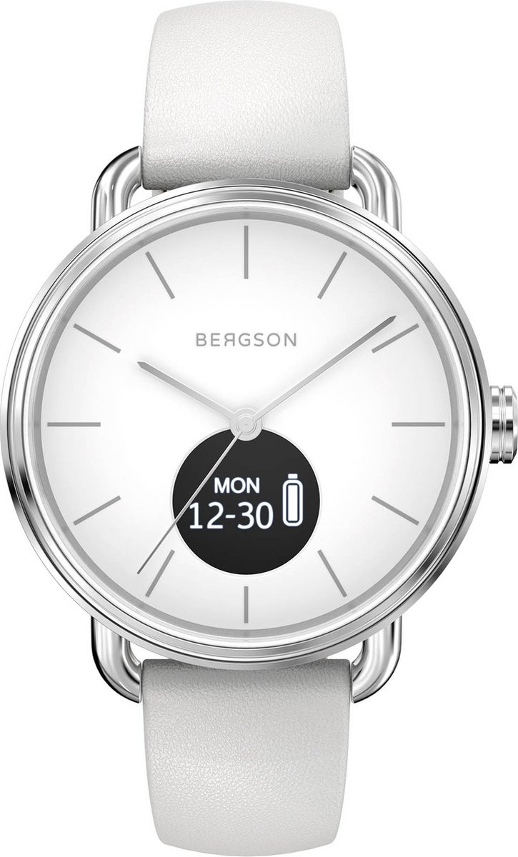 Bergson Stappenteller Smartwatch - Hartslag Wit Dameshorloge - Horloge ...
