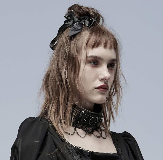 Punk Rave Haarstrik Dead Girl Ribbon Zwart | bol