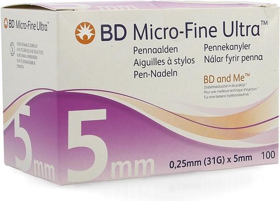 Bd Microfine Ultra Pennaald 5mm Easyflow 100 stuks | bol
