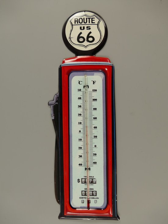 Route 66 Thermometer rood | bol.com