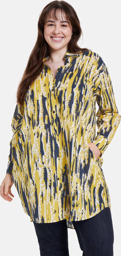 SAMOON Dames Blouse African Sun gemustert-42 | bol.com