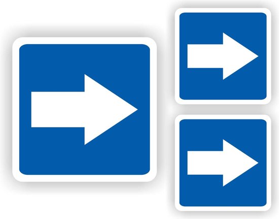 Richtingaanwijzer pijl sticker set. | bol.com