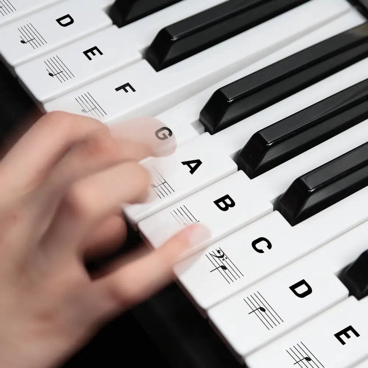 Keyboard stickers - Piano stickers toetsen kinderen - Piano stickers 61 ...