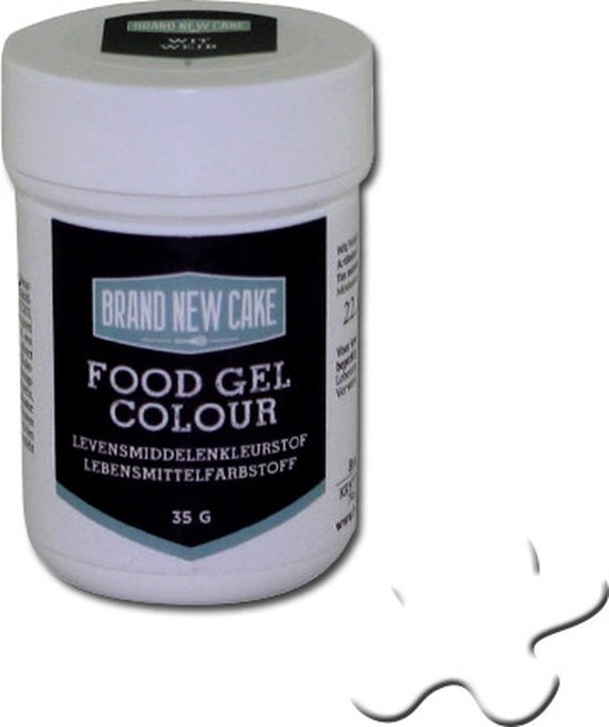 BrandNewCake® Kleurstof Gel Wit 35gr - Eetbare Voedingskleurstof ...