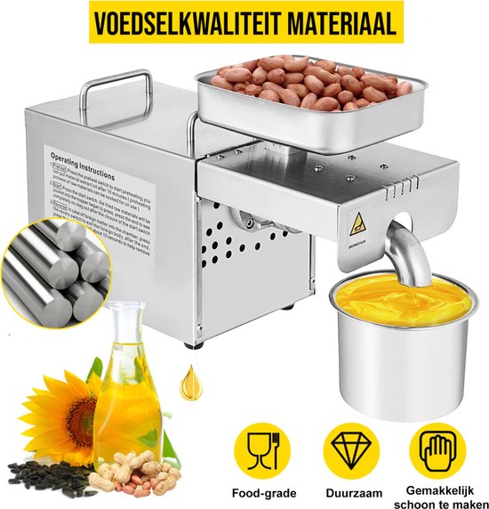Bolture Oliepers - Notenpers - Zonnebloemolie - Olie - Noten - Pers ...