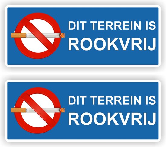 Dit terrein is rookvrij set 2 stickers | bol