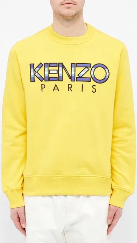 Truien heren - Kenzo Geel - Meerkleurige Logo - Maat L | bol.com