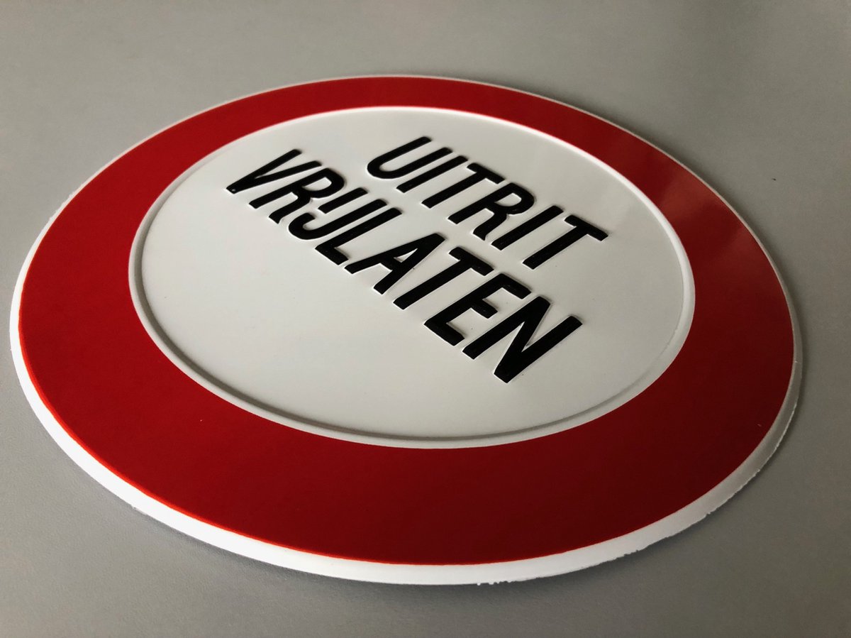 Uitrit Vrijlaten Bord / 18 cm diameter / Aluminium | bol.com