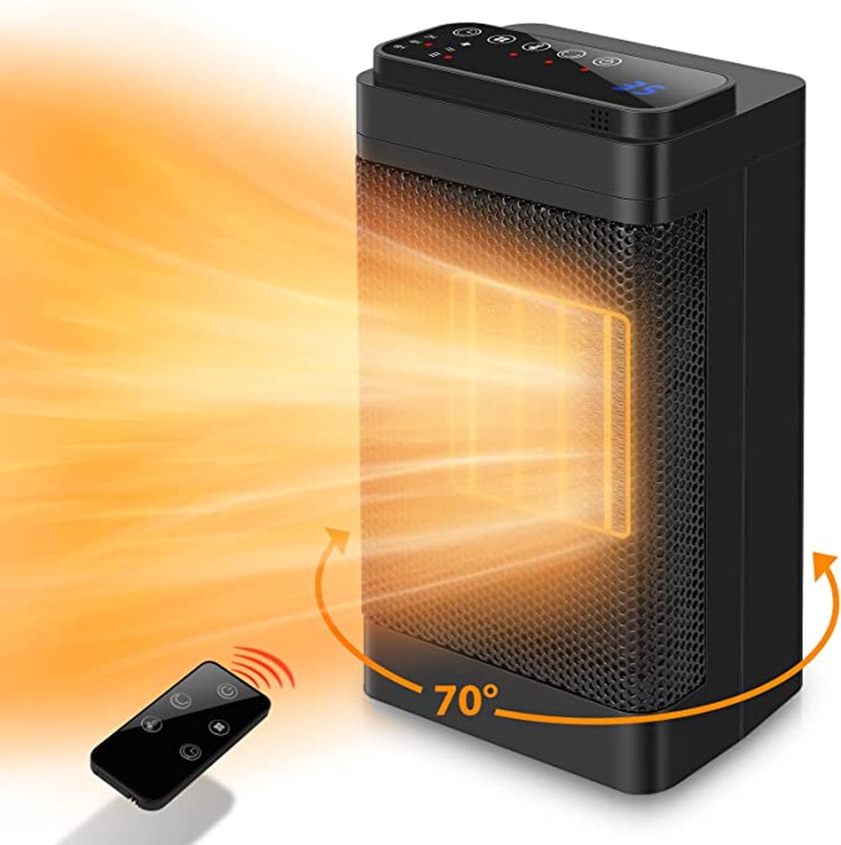 Elektrische Kachel - PTC Keramische - Verwarmd snel - Digitale Led ...