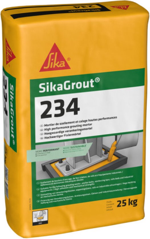 SIKA SikaGrout 234 Gevuld - 25 kg - Grijs | bol