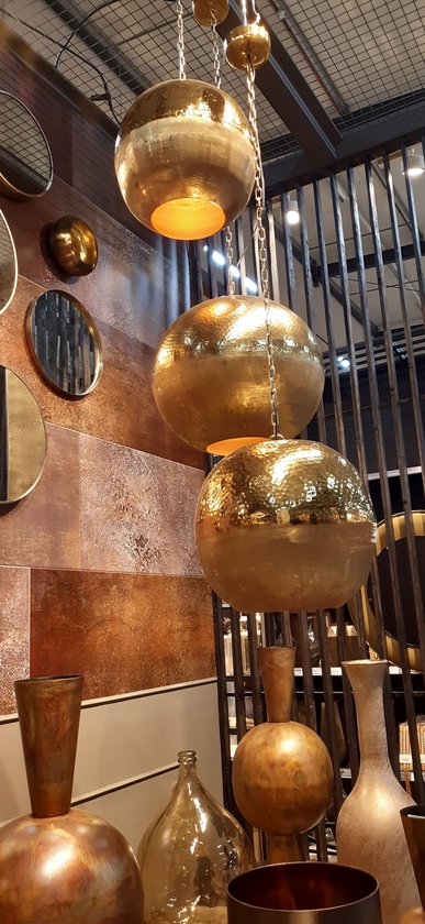 Hanglamp Bol Design Goud 40x40x36 | bol.com