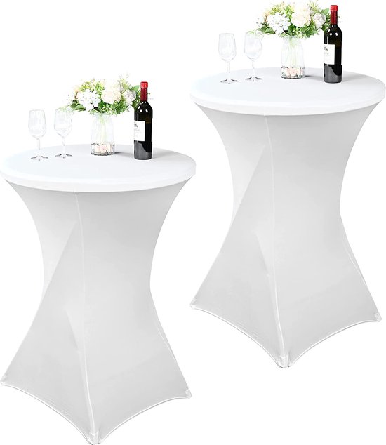 Statafel Hoes Set Van 2 - Statafelrok - Feestje - Ø 80 x 110 cm - van Heble® *** | bol
