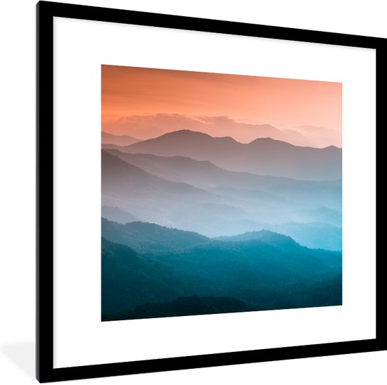 Poster - Fotolijst - Bergen - Natuur - Groen - Mist - Posterlijst ...