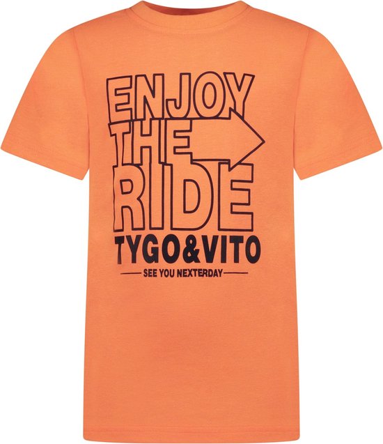 Tygo & Vito T-shirt ENJOY THE RIDE Neon Orange Clownfish | bol.com