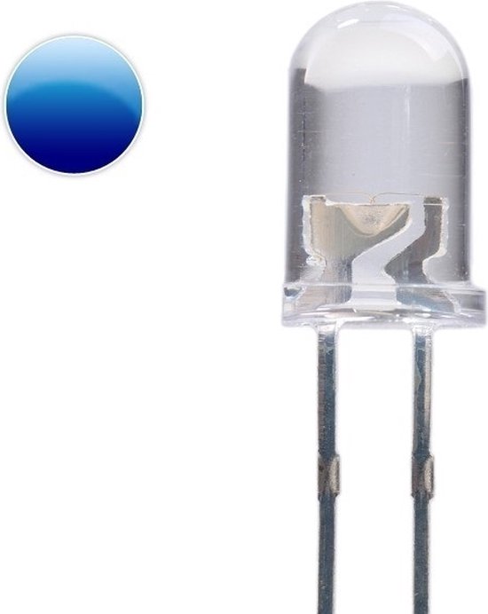 Ledlamp 5mm 3,2V 6300mcd - Blauw - 3 stuks | bol