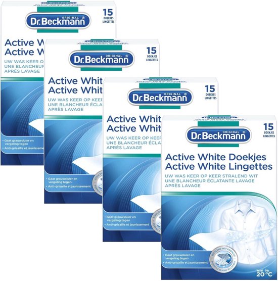 Dr. Beckmann Active White Doekjes - Voor uw Witte Was Weer Wit Te Krijgen -... | bol