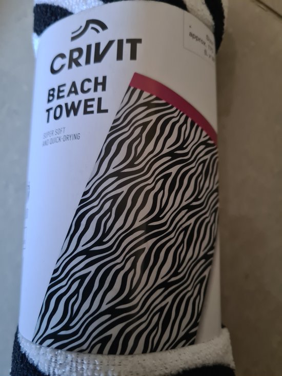 Crivit Strand handdoek Zebraprint 170 x 85cm | bol.com