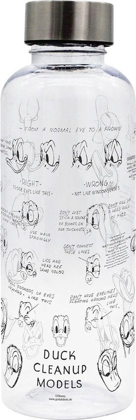 Geda Labels Donald Duck - Vintage Waterfles - Transparant | bol