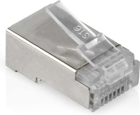 Modulaire RJ45 stekker - Cat 6 - Flexibele kern - Afgeschermd - Verguld ...